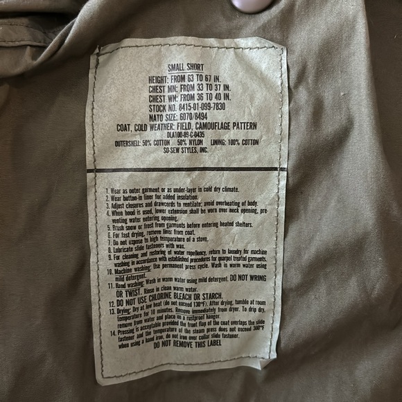 U.S. Army | Jackets & Coats | New Us Army Cold Weather Field Jacket ...